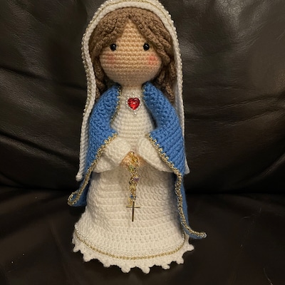 PATTERN: Blessed Virgin Mary Crochet Amigurumi, Virgin Mary Amigurumi ...