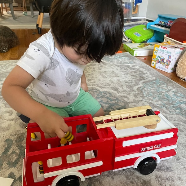 Artisan-made Engine One Fire Truck and Firefighters - Mr. Ellie Pooh ...
