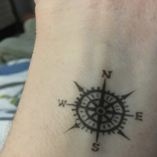 4 Compass Temporary Tattoos- Smashtat - Etsy