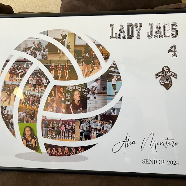 PRINTABLE Volleyball Sport Photo Collage, Senior Night Gifts Volleyball ...