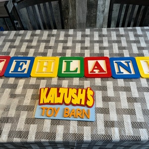 Toy Story Style Wooden Alphabet Blocks. Name Blocks. Personalised ...