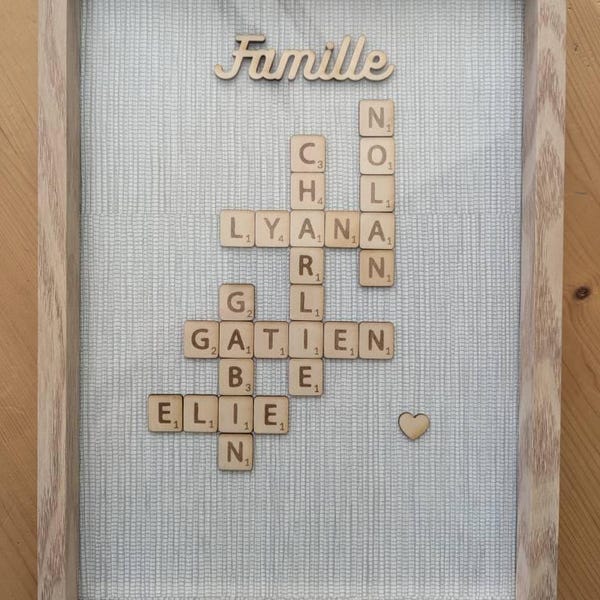 Tableau personnalisé Scrabble famille cadeau cadre - Etsy France