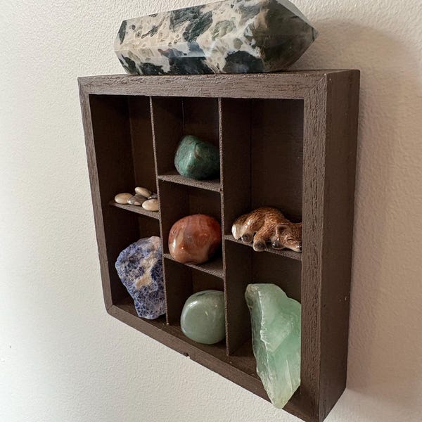 Wooden Curiosity Cabinet Printer Tray Letterbox Display, Rock Display ...