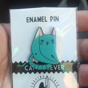 Enamel Pin Blue Cat - Etsy Australia