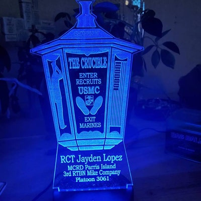 ARMY Forge Lantern Style LED Acrylic Personalized Light - Etsy