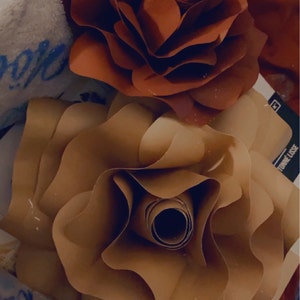 Small / Medium / Large / Paper Flower Rose Template 1 PDF SVG | Etsy