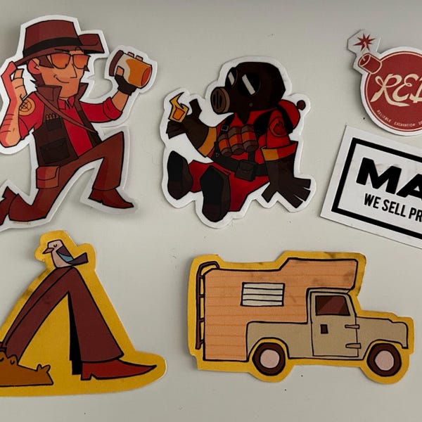 TF2 - Pyro Sticker Pack - Etsy