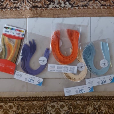 Metallic Mix Long Quilling Paper 100 Strips With Sticky End goodbye ...