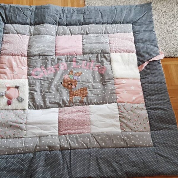 Krabbeldecke, Patchworkdecke Eisbär - Etsy.de