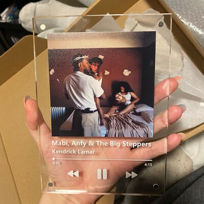 Custom Music and Song Plaque, Personalized Picture Frame, Custom Photo ...