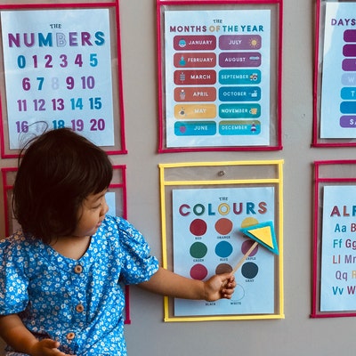 Education Poster Set Colorful Learning Art Prints Homeschool Classroom ...