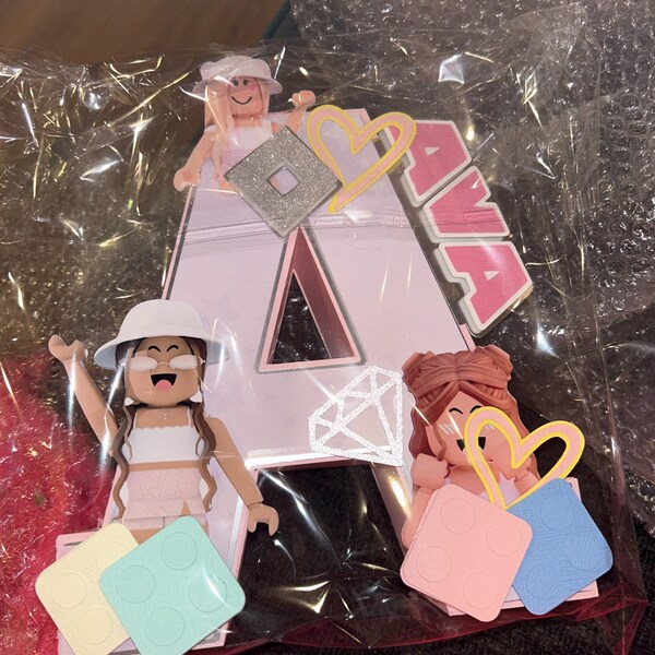 Roblox Favor Box, Roblox Birthday, Game Party Bags, Roblox Gable Bags ...