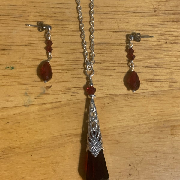 Crystal Pendulum, Smoky Satin Grey Asfour Full Lead Crystal Prism ...