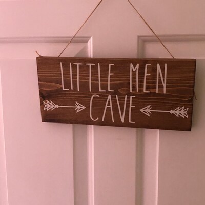 Little Man Cave Sign Boys Nursery Sign Woodlands Nursery - Etsy