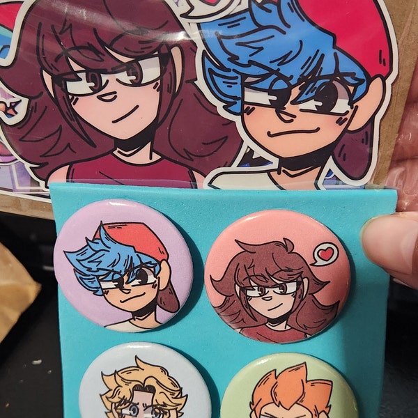 Friday Night Funkin FNF Stickers and Buttons - Etsy
