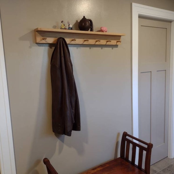 Shaker Peg Shelf, Peg Rack With Ledge, Pick Your Color and Size - Etsy