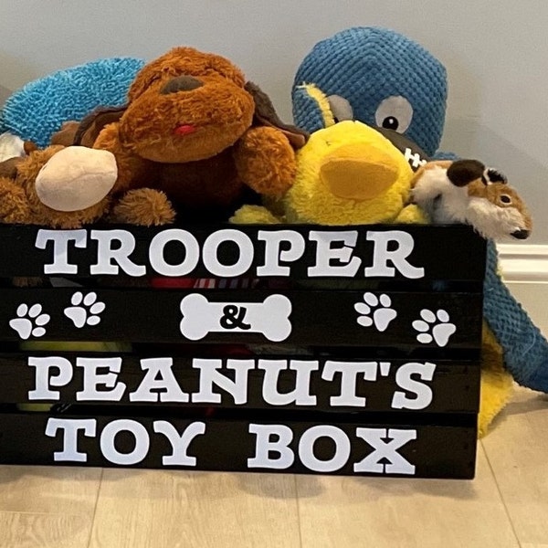 Dog Toy Box Large, Dog Toy Box, Pet Storage, Pet Organization, Pet Toy ...
