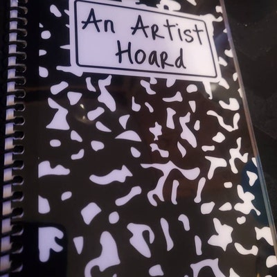 Composition Notebook Style Reusable Sticker Book - Etsy