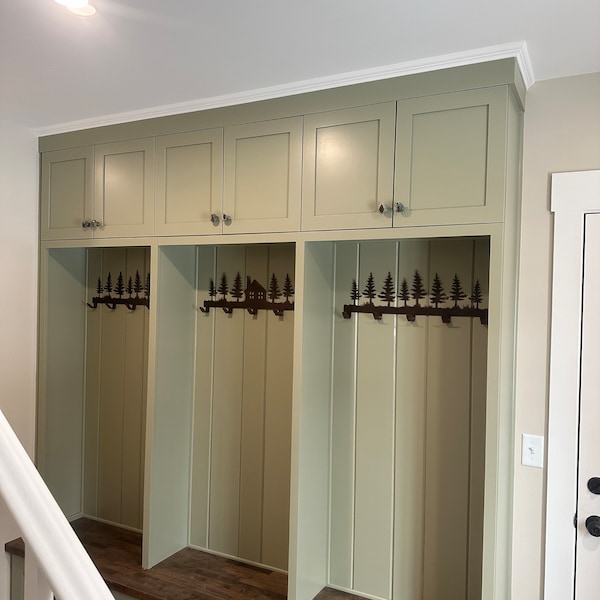 Pine Tree Robe Hook. Rustic Lodge Decor. Metal Wall Mounted Hooks ...