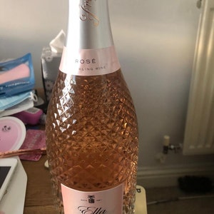 Personalised Rose Pink Prosecco Bottle Alcohol Wine Label Sticker - Etsy UK