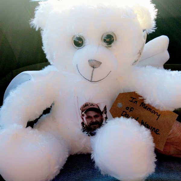 White Bear With Picture & Voice | Memory Bear W/ Picture | Memory ...