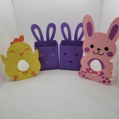 SVG File: Cute Easter Bunny Treat Box / Gift Box / Favor Box Cut File ...