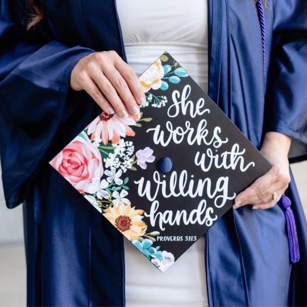 Custom Graduation Cap Topper, I Trust the Next Chapter Because I Know ...