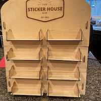 Sticker Storage Display Stand SVG Files, Laser Cut Files Sticker ...