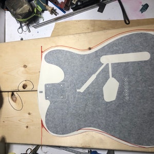 1959 Flying V Routing Template. Vinyl Sticker for Guitar Making. Flying ...