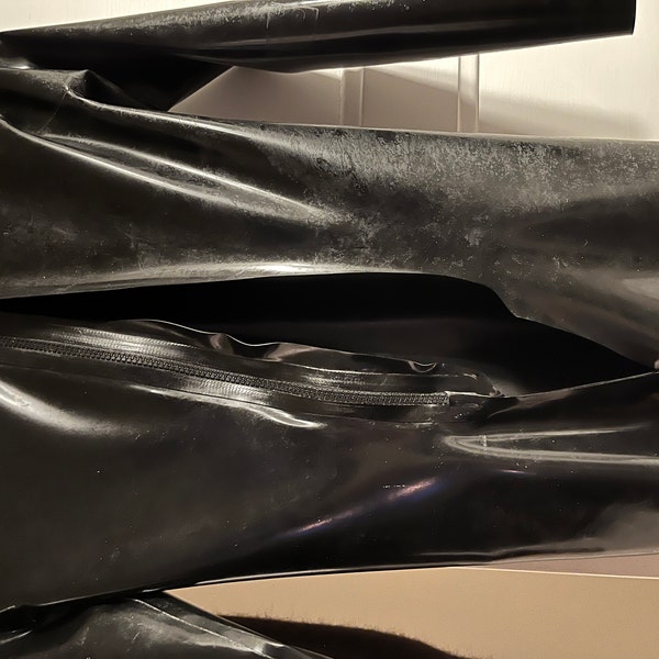 Neck Entry Latex Catsuit With Double Slider Crotch Zipper - Etsy