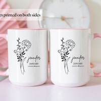 Pink Handle Mug Mockup | 15 Oz. Mug Mockup | Two Mugs Mockup | 15 Ounce ...