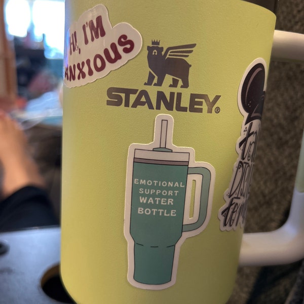Emotional Support Water Bottle Sticker | Emotional Support Sticker ...