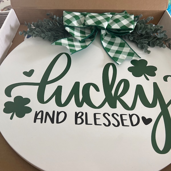 St. Patricks Day Front Door Decor | Saint Pattys Day Wreath | Lucky ...
