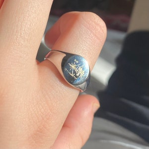 NASA Voyager Signet Ring gold or Silver - Etsy
