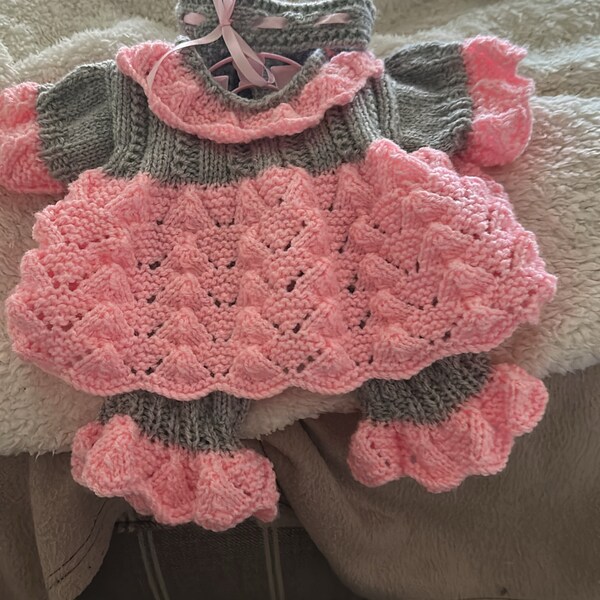Knitting Pattern SR036 * Summer Matinee Set * 4 Piece Set * 3 Sizes ...
