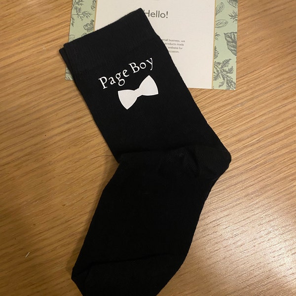 Page Boy Gift Socks~page Boy Clothes~gift for Page Boy~groomsmen Gifts ...