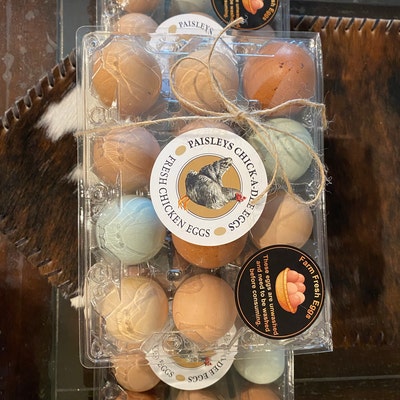 Egg Carton Labels 6 Customized Personalized Egg Stickers - Etsy