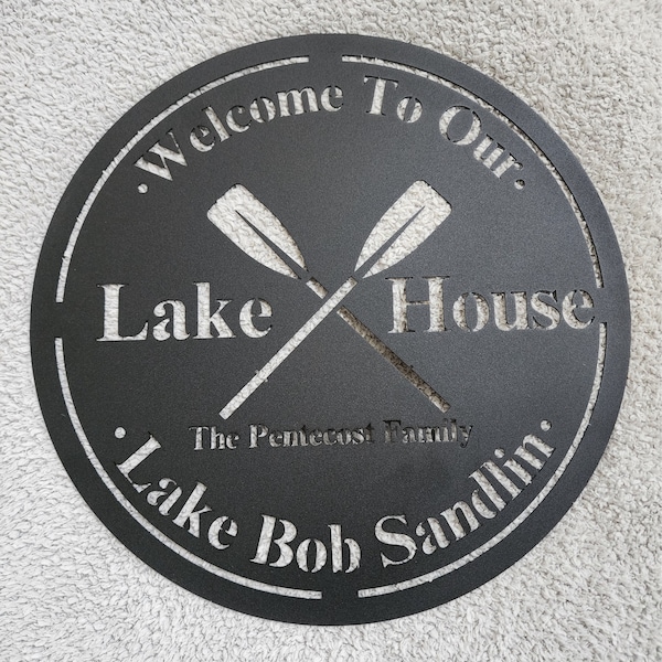 Metal Lake House Sign, Lake Sign, Lakehouse Sign, Beachhouse Sign ...