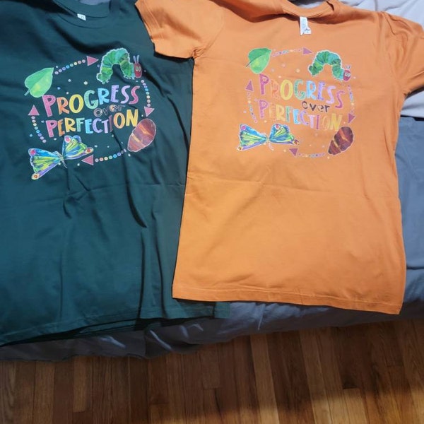 Progress Over Perfection Shirt, Butterflies Teacher Shirt ...