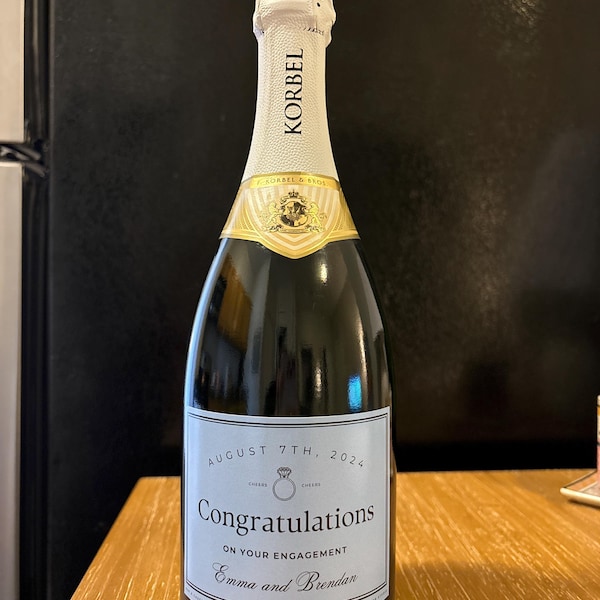 Digital Download Prosecco Label, Custom Prosecco Label, Champagne ...