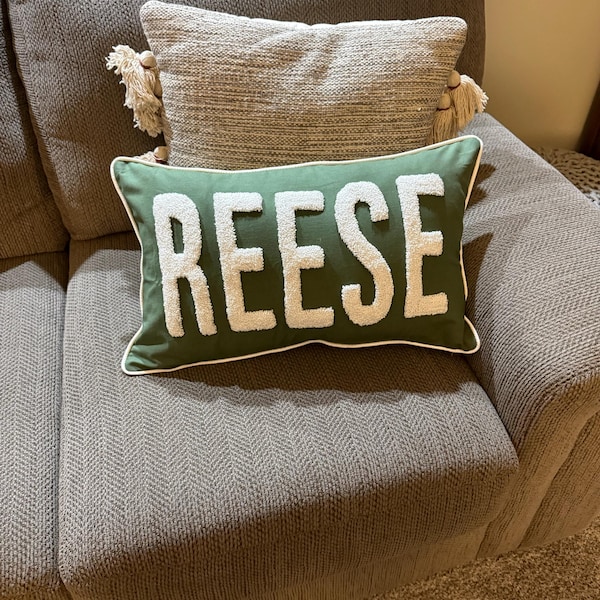 Personalized Dorm Room Number Cover, Punch Needle Pillow, Dorm Room ...