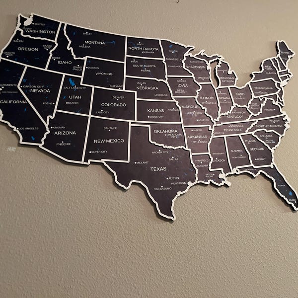 Custom USA Map, 50 States Photo Map, US Picture Map, Travel Memories on ...