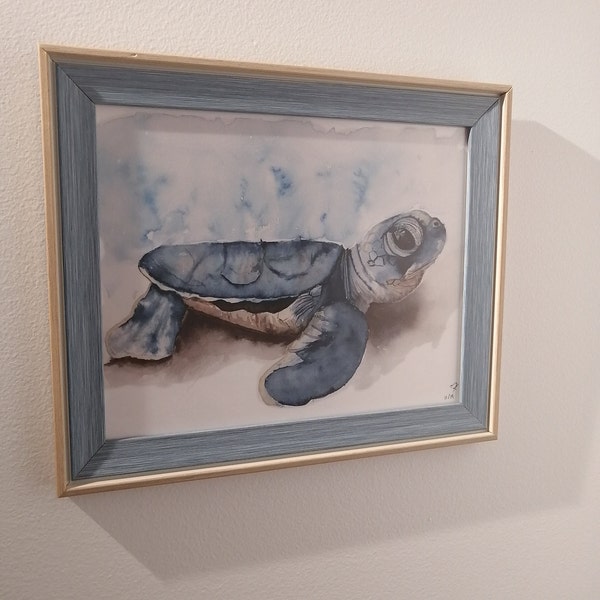 Baby Sea Turtle, Watercolour Painting, Art Print, Baby Turtle Painting ...