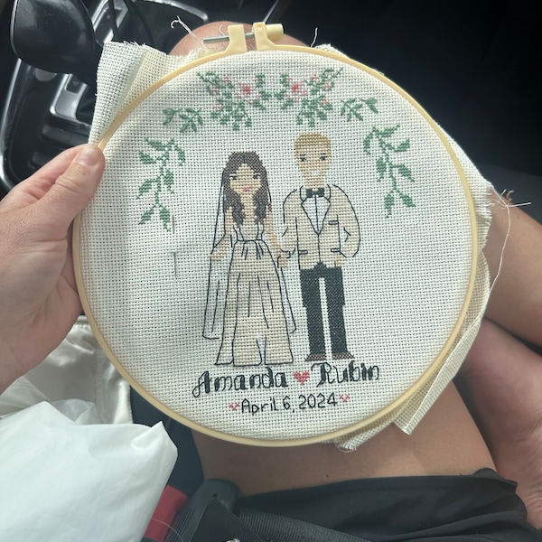 Custom Wedding Newlywed Gift for Couple - Cross Stitch Pattern PDF ...