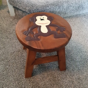 Childrens Wooden Stool Novelty Assorted Design Kids Stool Step Chair ...