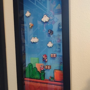 Super Mario Video Game 3D Shadow Box Decor | Etsy