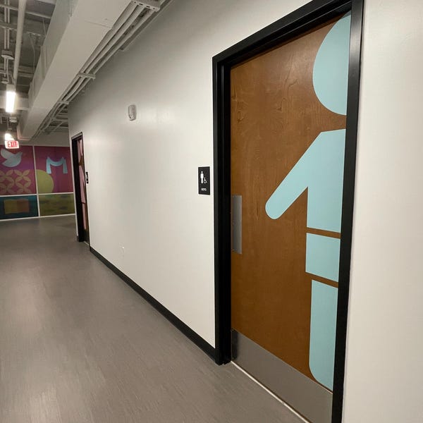 Large Boy & Girl Restroom Wall Decal Signs for Schools, Classrooms ...