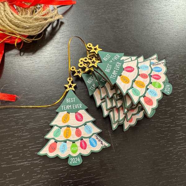 Best Team Christmas Tree Ornament/best Team Ever Name Ornament/best ...