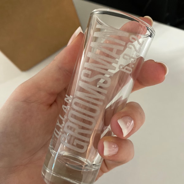 Custom Laser Engrave Tall Shot Glasses, SHIPS FAST, Etched Shot Glass ...