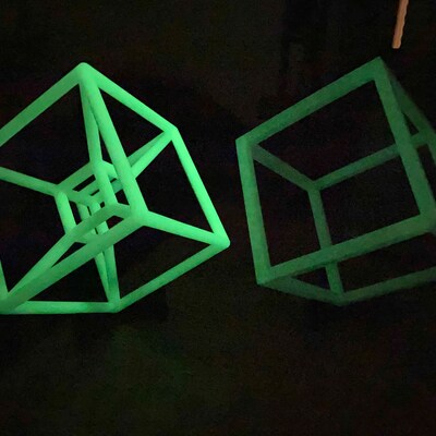 Tesseract Hypercube With Stand 3D Printed 4th Dimension Physics ...